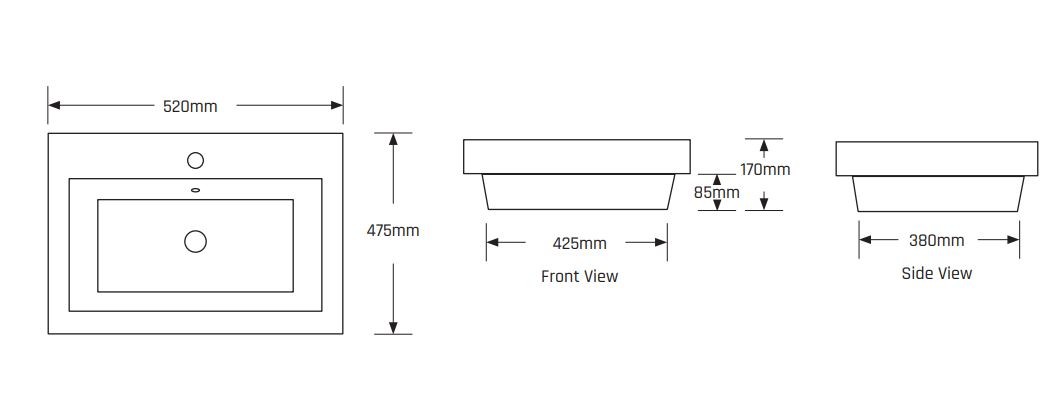 Drop-In Basins (Top-Mount Basins) - Lecico