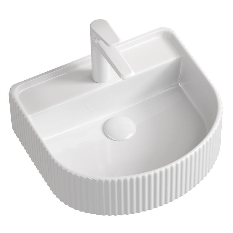 Comfort D Shape Ribbed Basin - Lecico