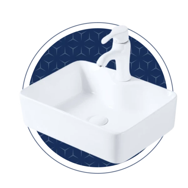 Matrix Square Countertop Basin 1TH | Lecico